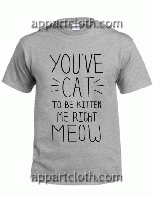 Youve Cat To Be Kitten Me Right Meow Unisex Tshirt