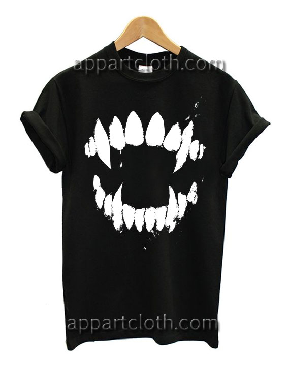 Fangs T Shirt Size S,M,L,XL,2XL