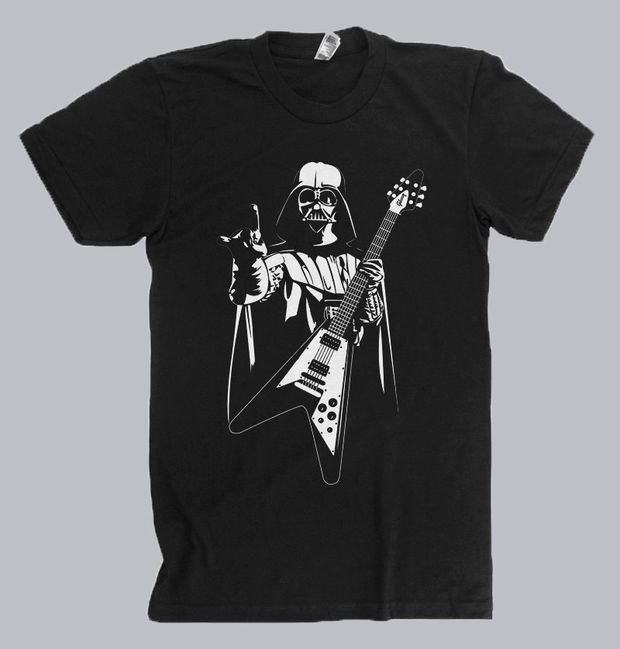Darth vader guitar star wars T Shirt Size S,M,L,XL,2XL