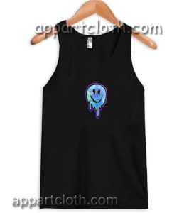 Dripping smiley face Adult tank top - appartcloth.com