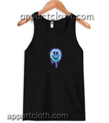 Dripping smiley face Adult tank top - appartcloth.com