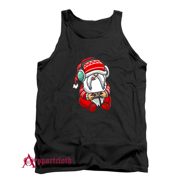Gamer Gnome Christmas Gaming Santa Tank Top - Appartcloth.com