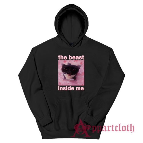 The Beast Inside Me Funny Cat Meme Hoodie